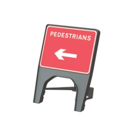 Melba Swintex Q Sign Rectangular "Pedestrian Left" Traffic Sign 610mm x ...