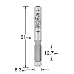 Trend 46/05X1/4TC 1/4" Shank Double-Flute Straight Guided Trimmer ...
