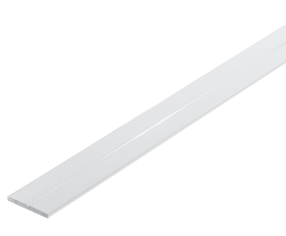 Rothley White Plastic Flat Bar 1000mm x 20mm x 2mm - Screwfix