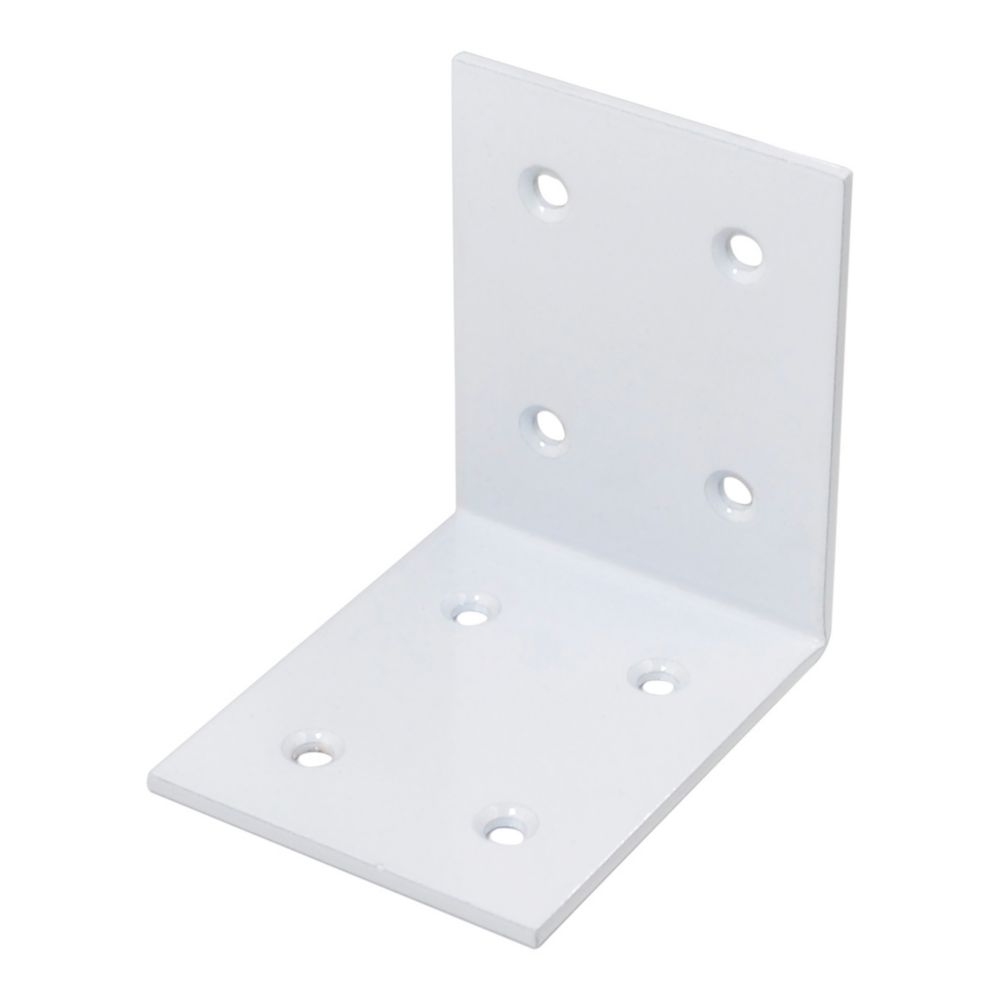 Essentials Angle Bracket Silver 70mm x 70mm x 55mm - Screwfix