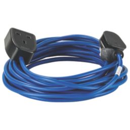 Defender 13A 1-Gang Unswitched Extension Lead Blue 10m - Screwfix