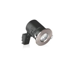 Aurora EFD Fixed Fire Rated LED Downlight Satin Nickel 5W 520lm - Screwfix