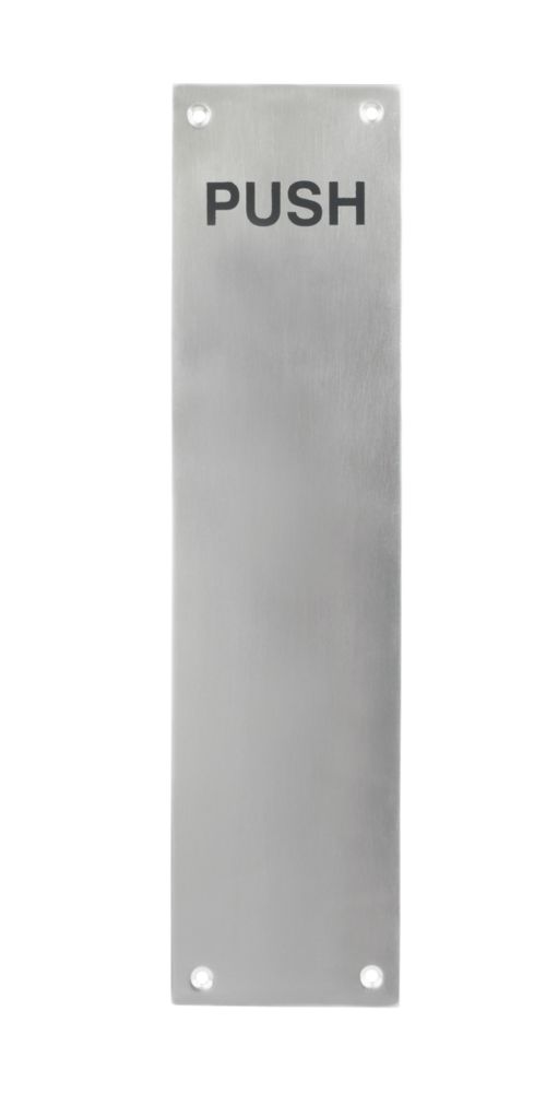 Smith & Locke Fire Rated 'Push' Finger Plate Aluminium 76mm x 305mm ...
