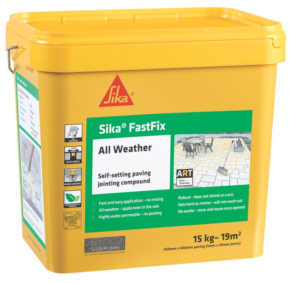 Sika FastFix Jointing Compound Stone 15kg - Screwfix