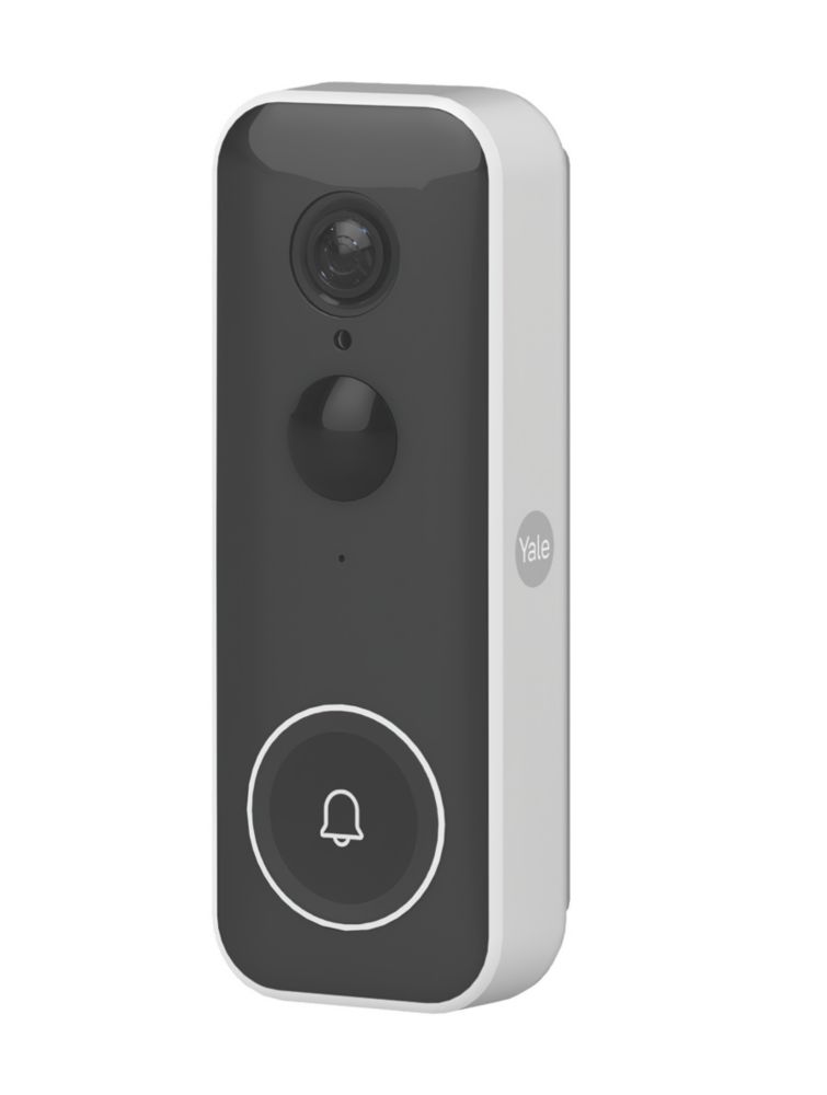 Yale Wired or Wireless Smart Video Doorbell Black - Screwfix