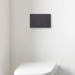 Circuit Dual-Flush Flushing Plate Black - Screwfix