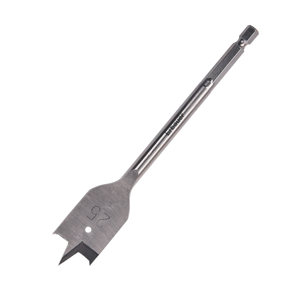 Erbauer Hex Shank Flat Wood Drill Bit 25mm x 152mm - Screwfix