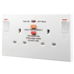 British General 900 Series 13A 2-Gang SP Switched Passive RCD Socket ...