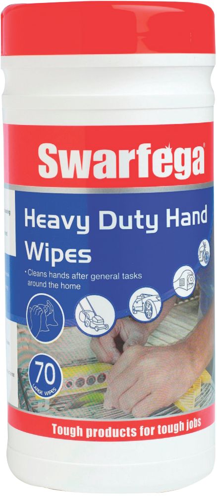 Swarfega Heavy Duty Hand Wipes 70 Pack - Screwfix