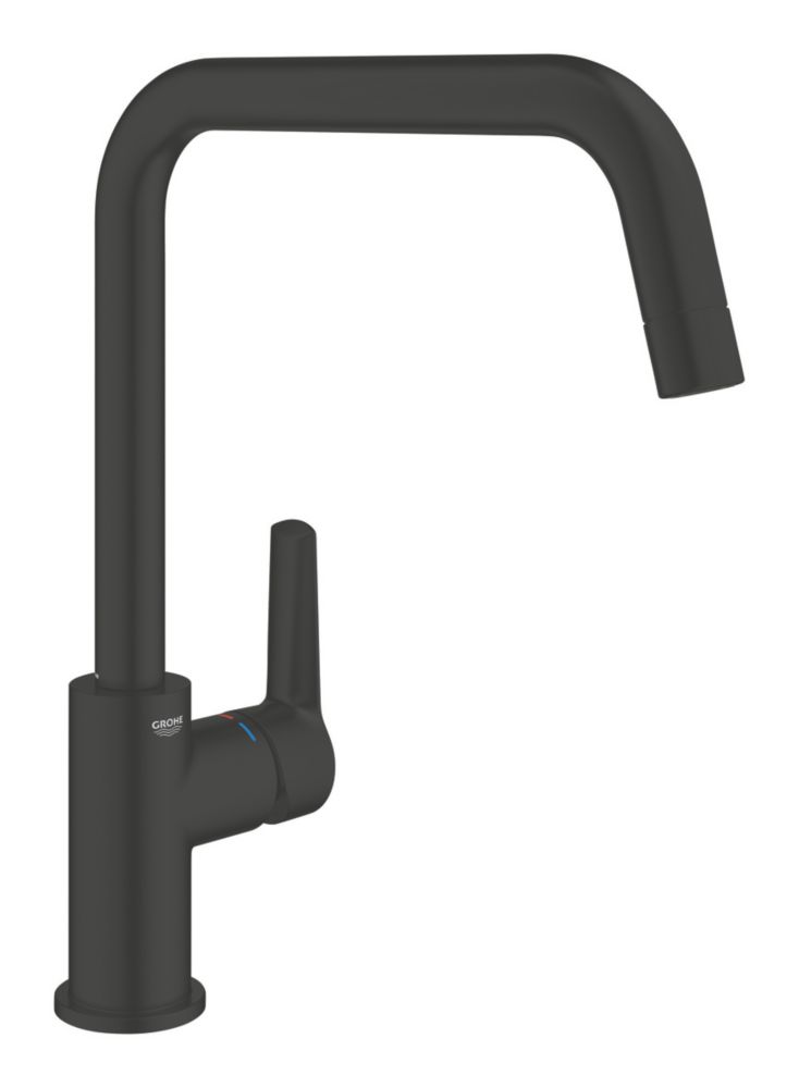 Grohe QuickFix Start U-Spout Kitchen Tap Matt Black - Screwfix