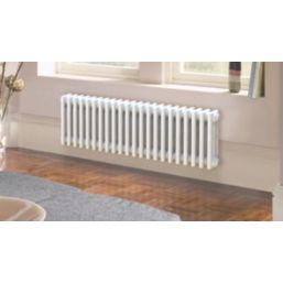 Acova 300mm x 1042mm 2404BTU White Horizontal 3 Column Radiator - Screwfix