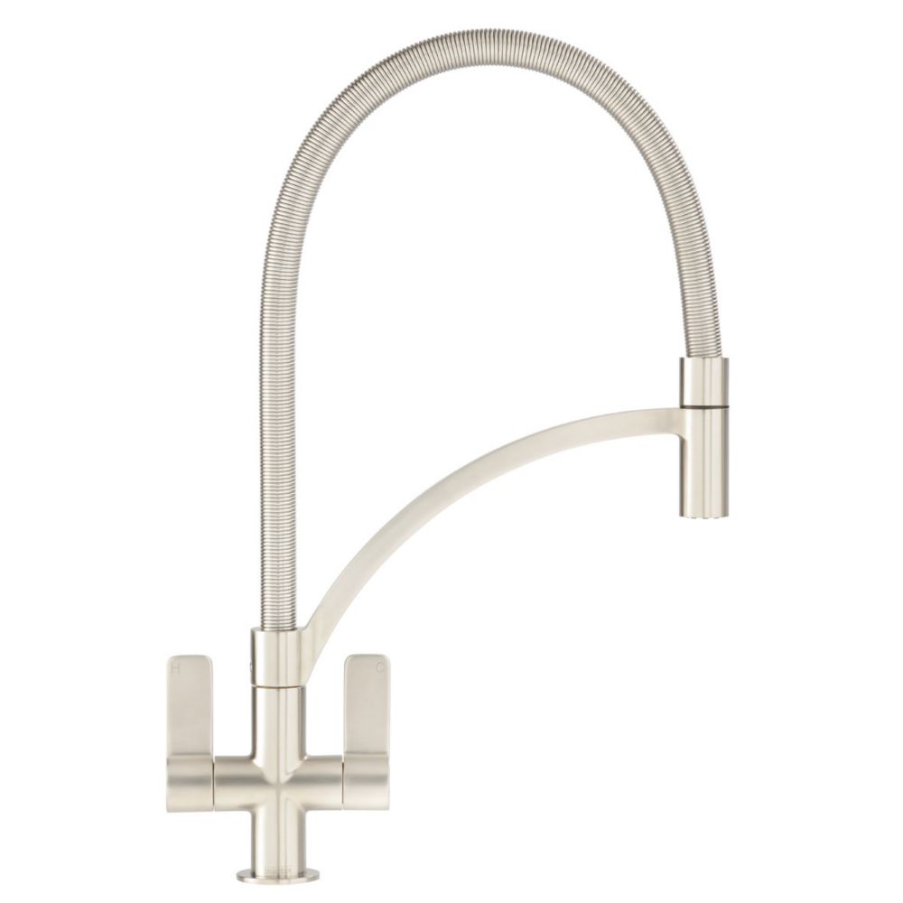 Franke Wave Pull-Out Mono Mixer Kitchen Tap Brushed Steel - Screwfix
