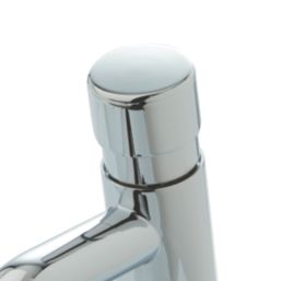 Highlife Bathrooms Skara Chrome 132mm Push Button Mono Basin Mixer Tap ...