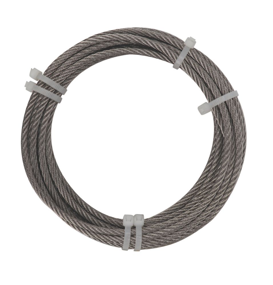 Essentials Wire Rope Stainless Steel 3mm x 20m - Screwfix