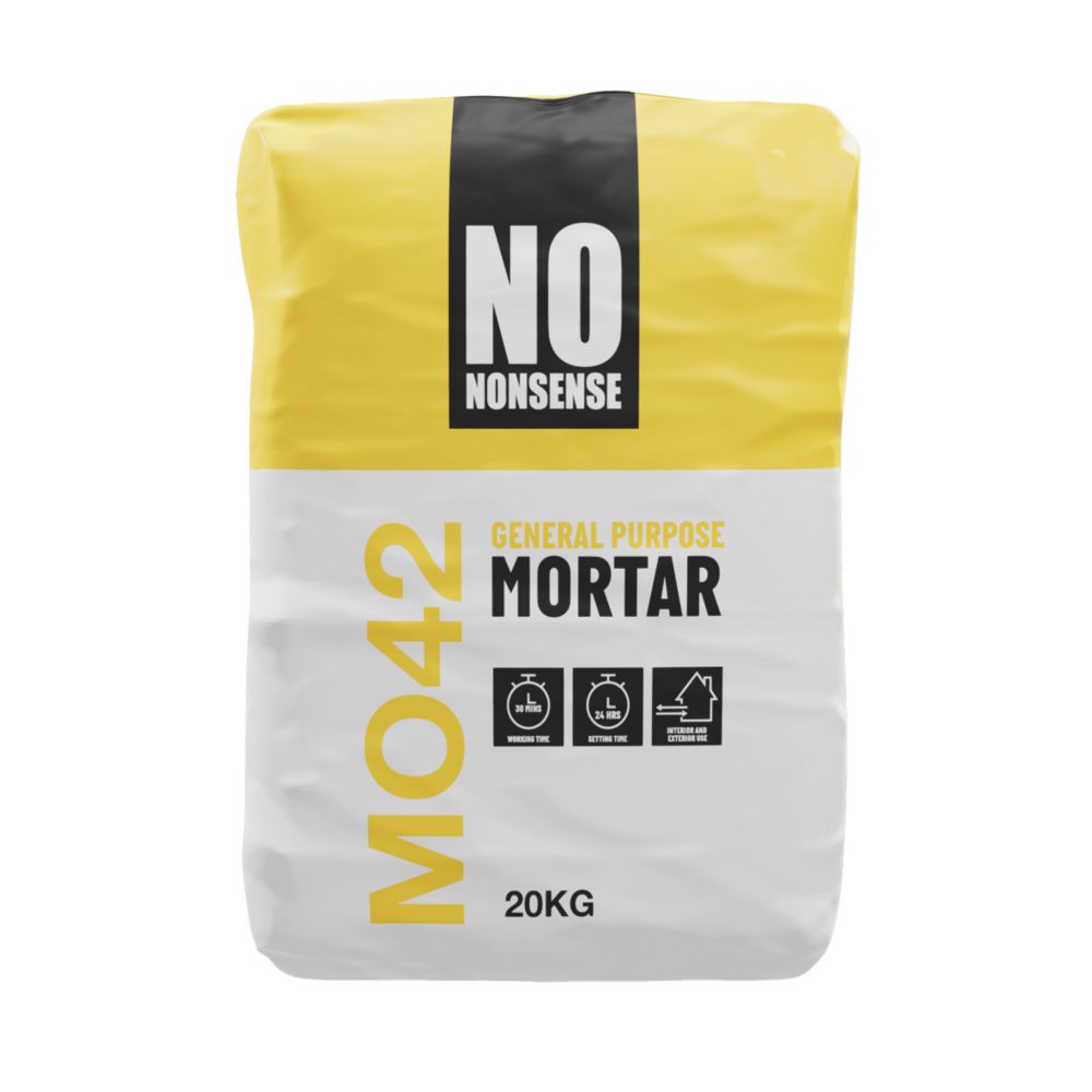 No Nonsense MO42 Multipurpose Mortar Grey 20kg - Screwfix