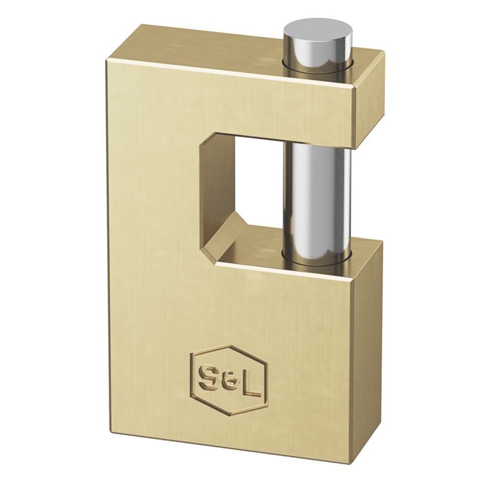 Smith & Locke Brass Closed Shackle Padlock 60mm - Screwfix