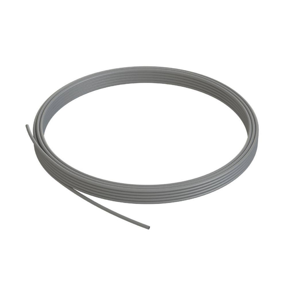 PolyPlumb Enhanced Push-Fit Plastic Pipe 15mm x 25m Grey - Screwfix