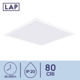 LAP Square 595mm x 595mm LED Panel Light White 36W 3600lm - Screwfix