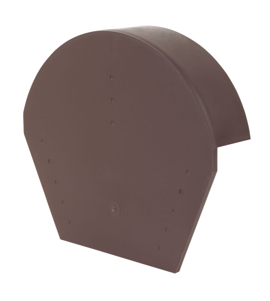 Glidevale Protect Brown Universal Dry Verge Half Round Ridge Caps 2 ...