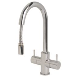 Swirl Fresco Pull-Out Mono Mixer Kitchen Tap Chrome - Screwfix