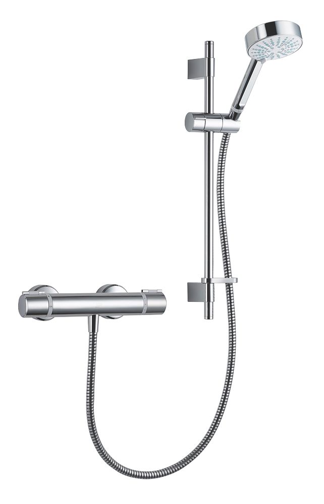 Mira Atom EV Rear-Fed Exposed Chrome Thermostatic Mixer Shower - Screwfix