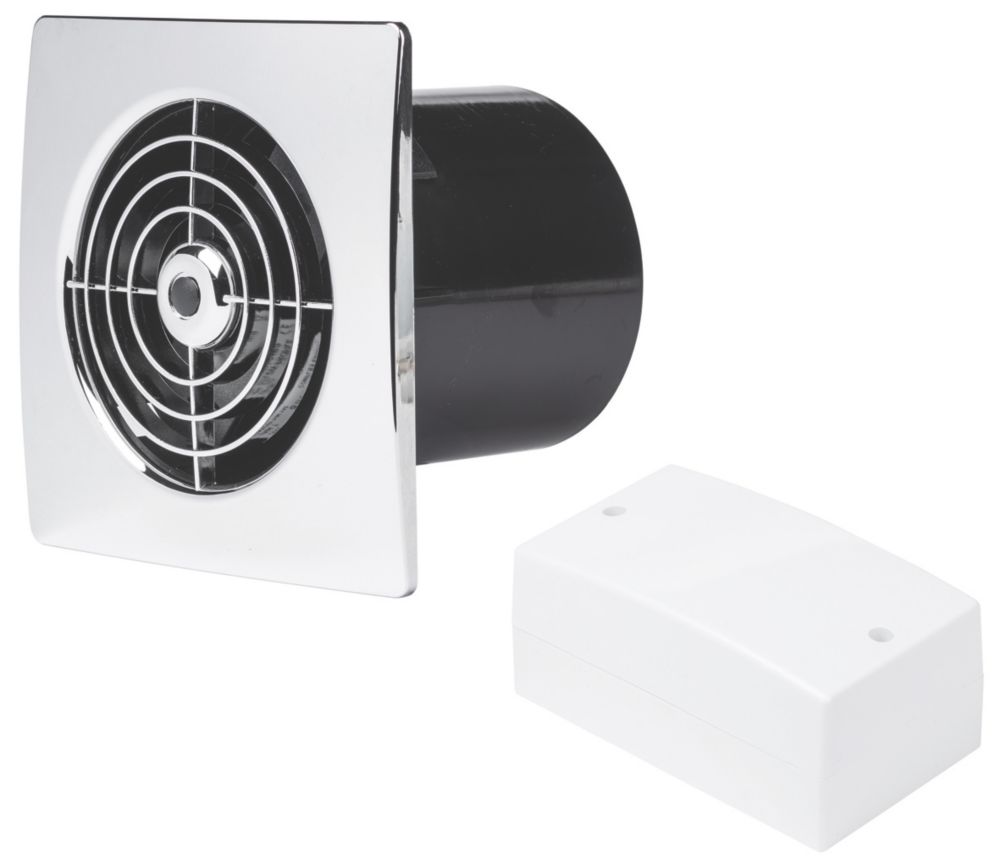Manrose LP100SLVC 100mm (4") Axial Bathroom Extractor Fan with Timer ...
