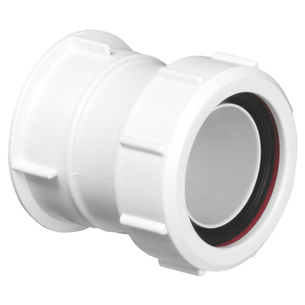 McAlpine T29 Compression Connection Straight Connector White 40mm x ...