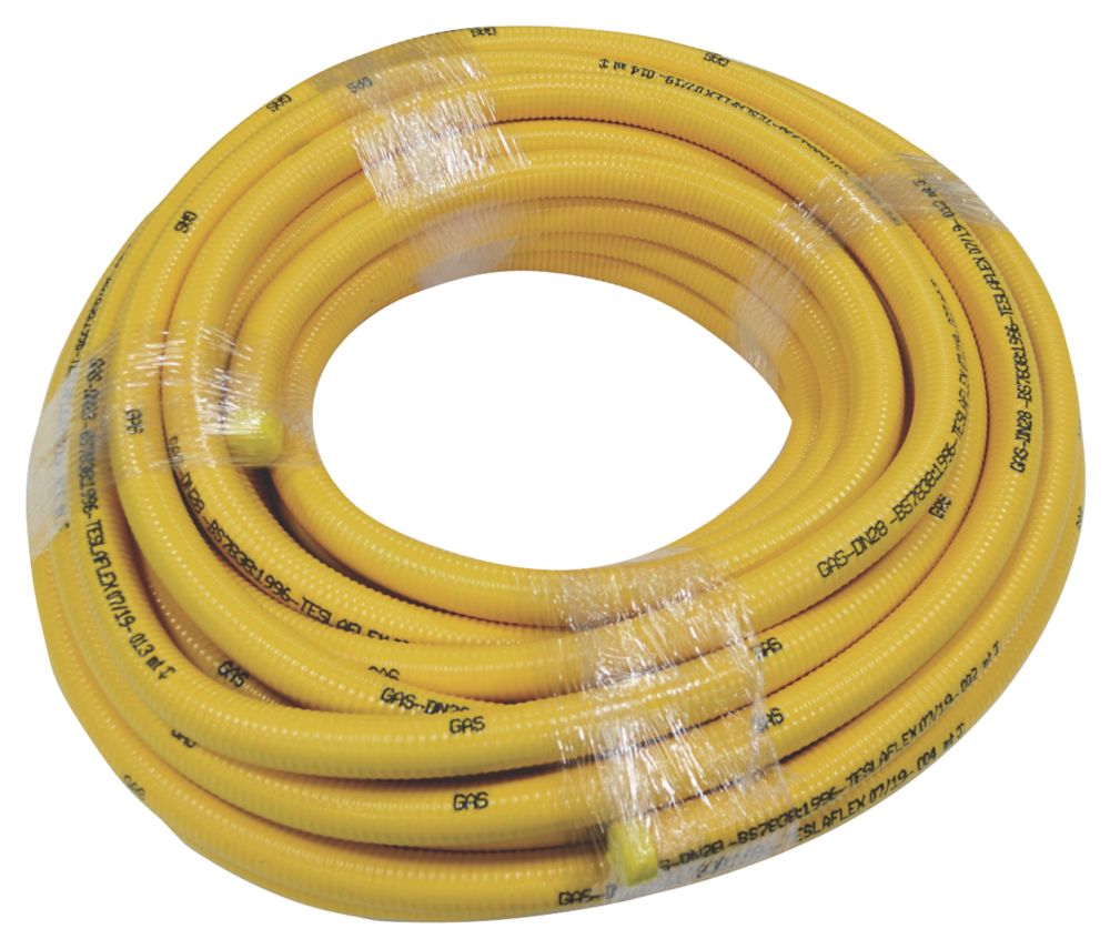 Teslaflex CSST Gas Pipe 25.2mm x 30m DN28 - Screwfix