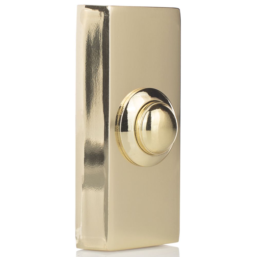 Byron DBW-21027 Wired Bell Push Brass - Screwfix