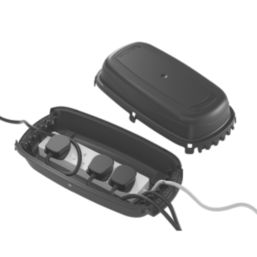 D-Line Outdoor Cable Box Black - Screwfix