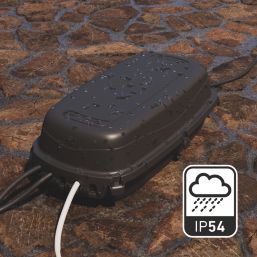 D-Line Outdoor Cable Box Black - Screwfix