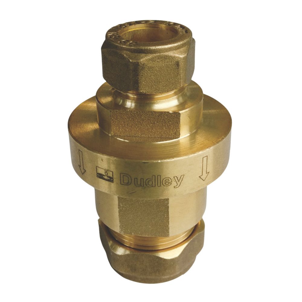 Thomas Dudley Ltd DN15 Brass Compression Reducing Pipe Interrupter 22mm ...