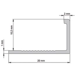 Diall 10mm Straight Aluminium Tile Trim Chrome 2.5m - Screwfix