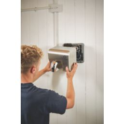 BlueDry Blue Storm Hand Dryer Brushed Steel 2.3kW - Screwfix