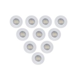 LAP Ubertas Fixed LED Downlights White 4W 420lm 10 Pack - Screwfix