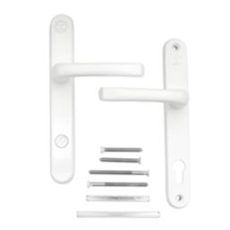 Mila ProSecure Enhanced Security Type B Door Handle Pair White - Screwfix