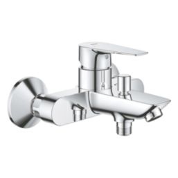 Grohe Start Edge Chrome 119mm Wall Mounted Lever 2 Tap Holes Bath ...