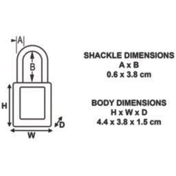 Master Lock Loto Safety Lock-Off Padlock Green 20mm x 38mm - Screwfix