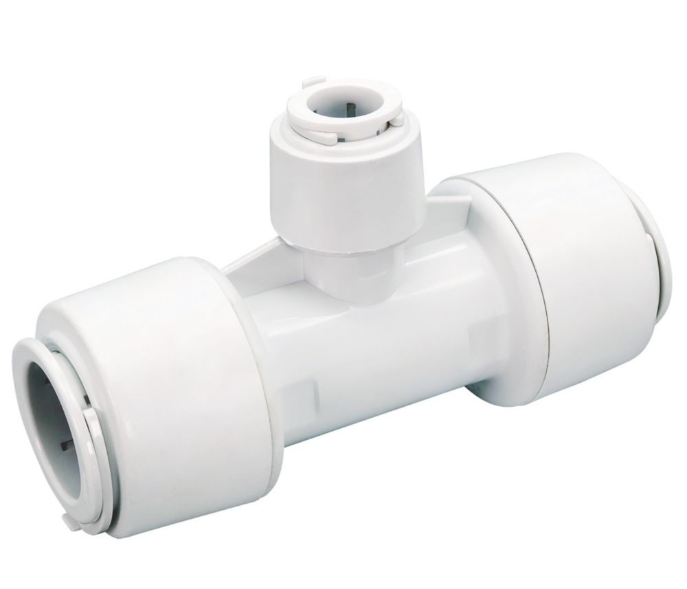FloPlast FloFit+ Plastic Push-Fit Reducing Tee 28mm x 28mm x 15mm ...