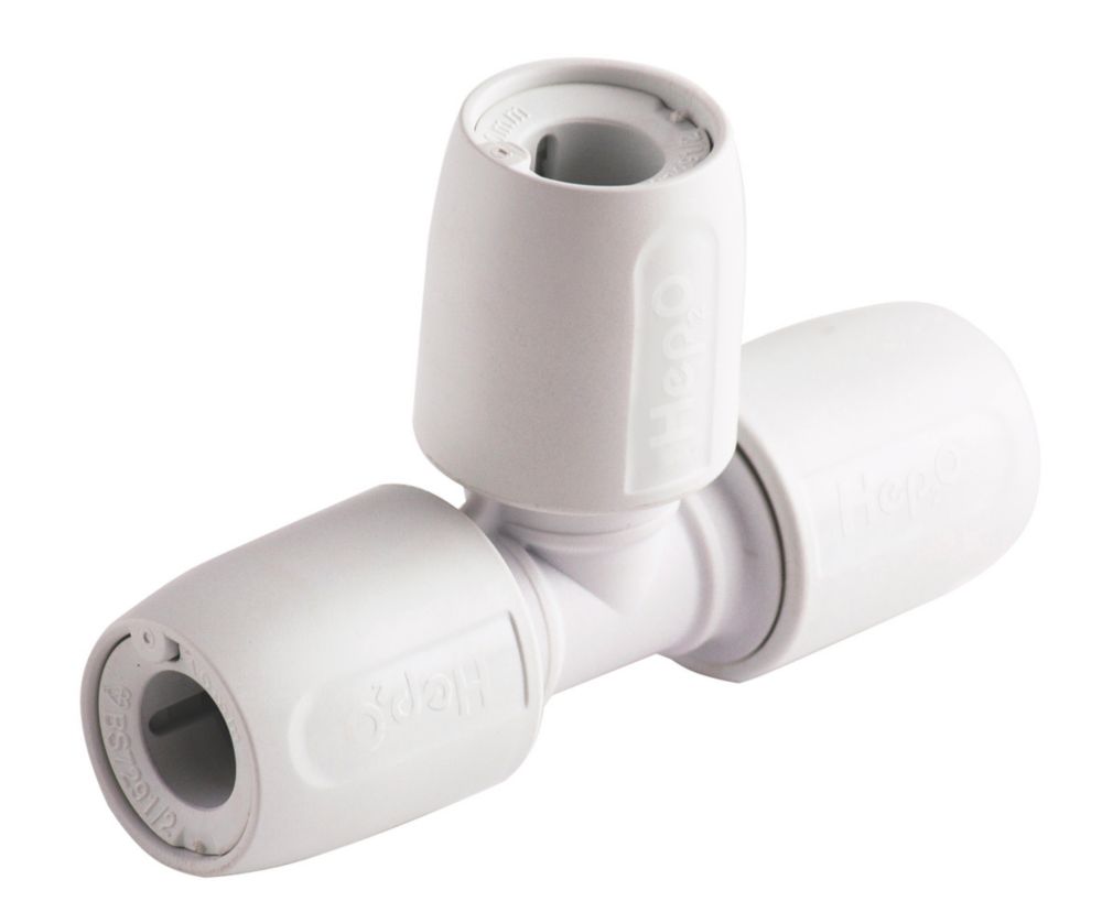 Hep2O Plastic Push-Fit Equal Tee 10mm - Screwfix