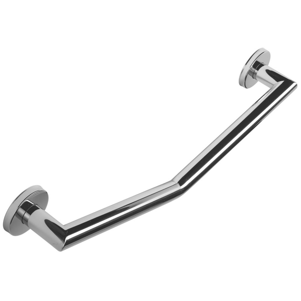 Croydex Angled Household Grab Bar Chrome 600mm - Screwfix