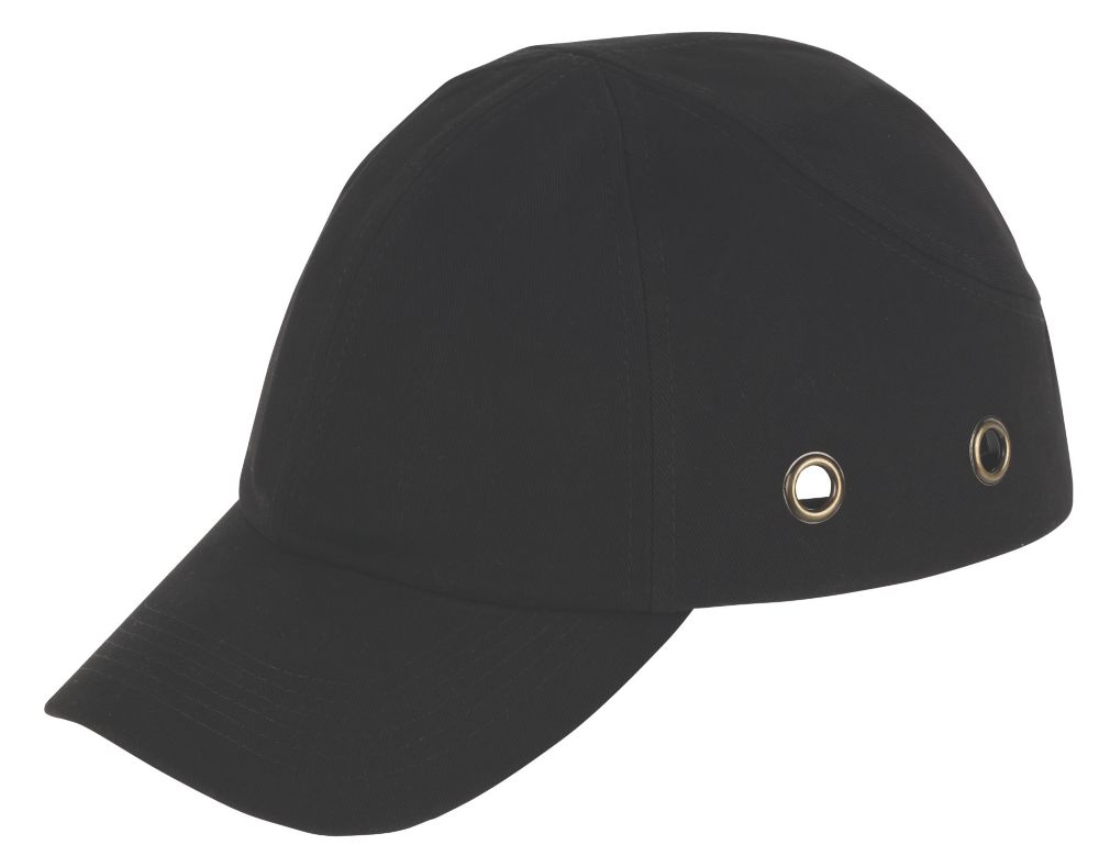 Site Bump Cap Black One Size - Screwfix