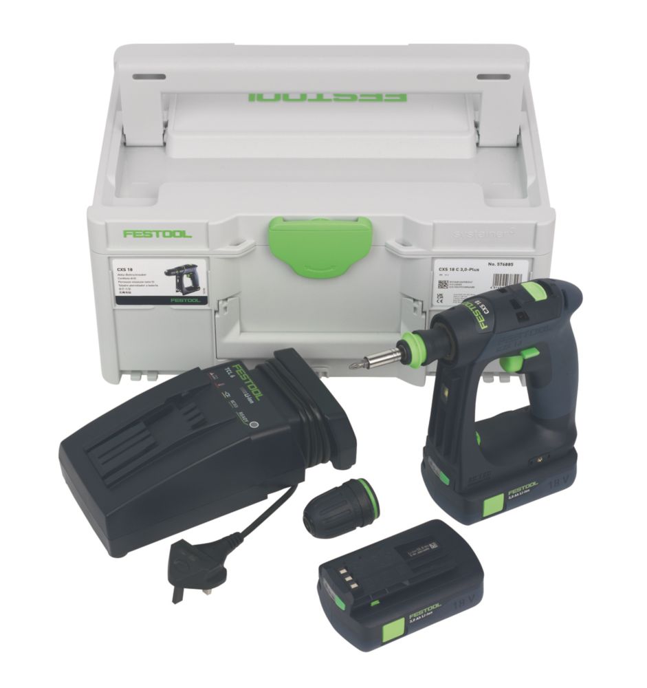 Festool CXS 18 C 3.0-Plus 18V 2 x 3.0Ah Li-Ion Airstream Li-High Power Brushless Cordless Drill ...