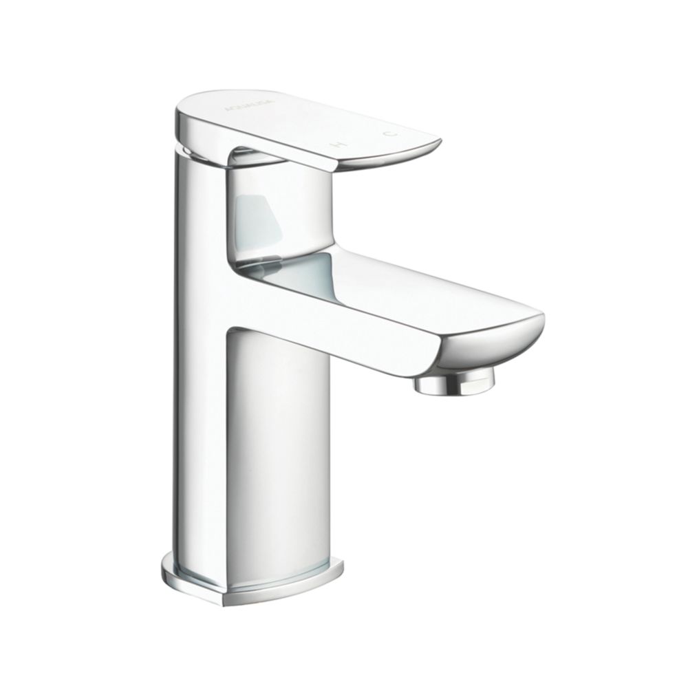 Aqualisa Downtown Chrome 130mm Standard Lever Mono Basin Pillar Tap ...