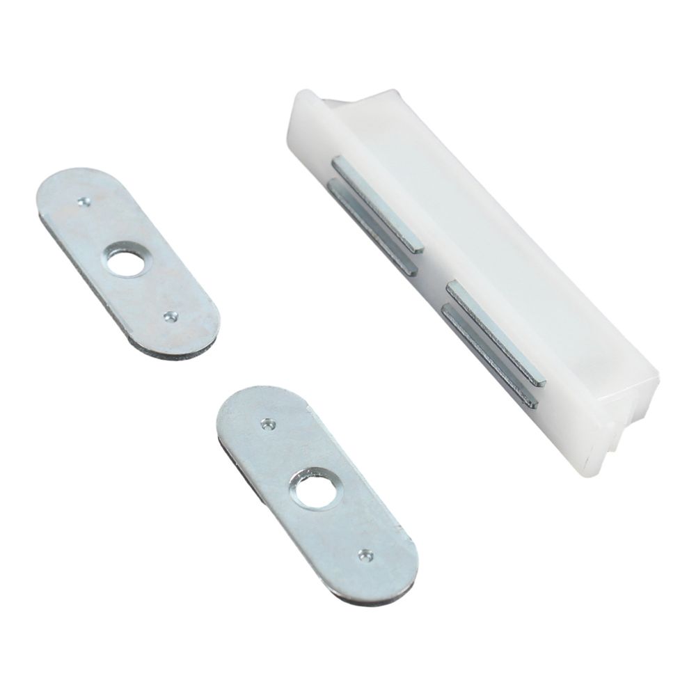 Essentials 2-Door Magnetic Cabinet Catch White 65mm x 10mm 10 Pack ...