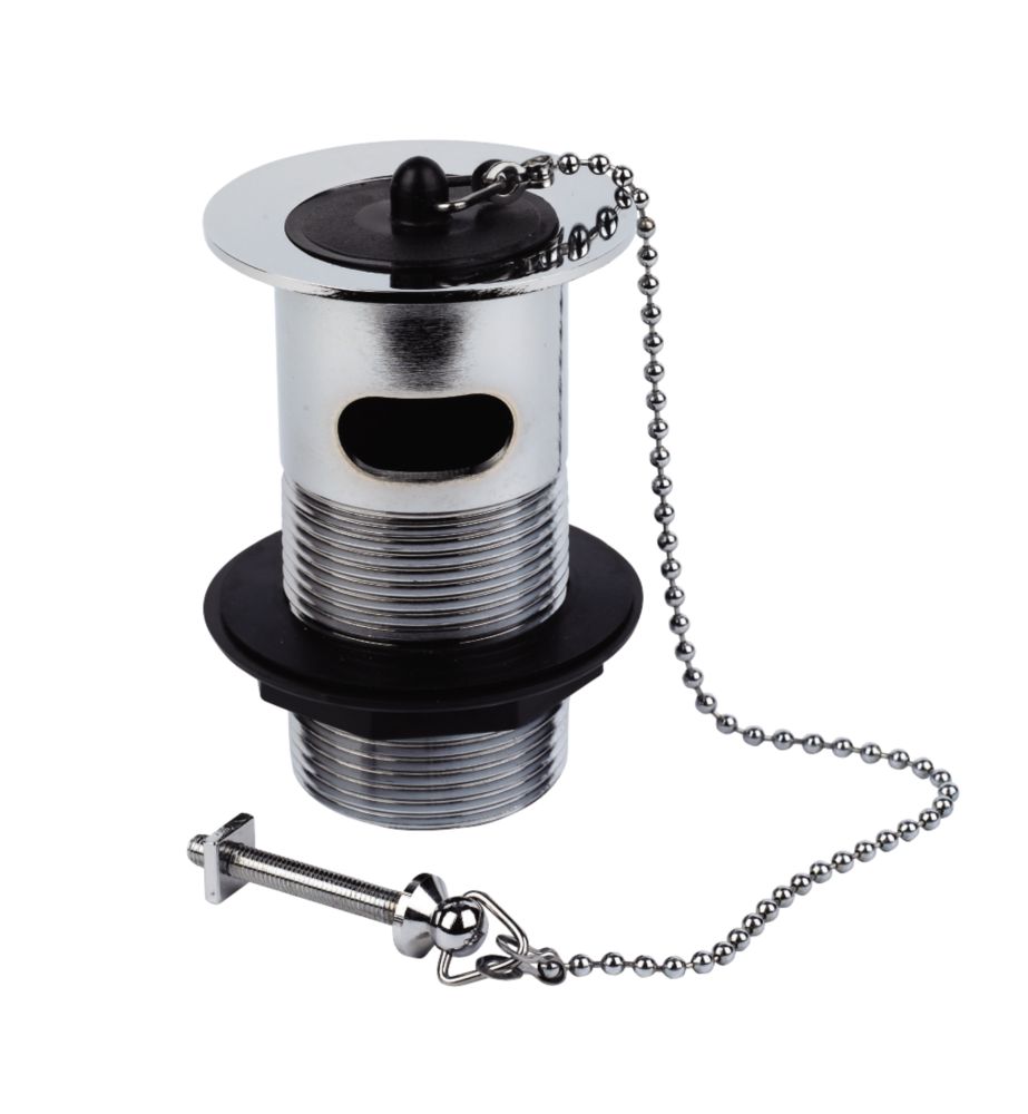 Essentials Basin Basin Waste with Plug & Chain - Screwfix