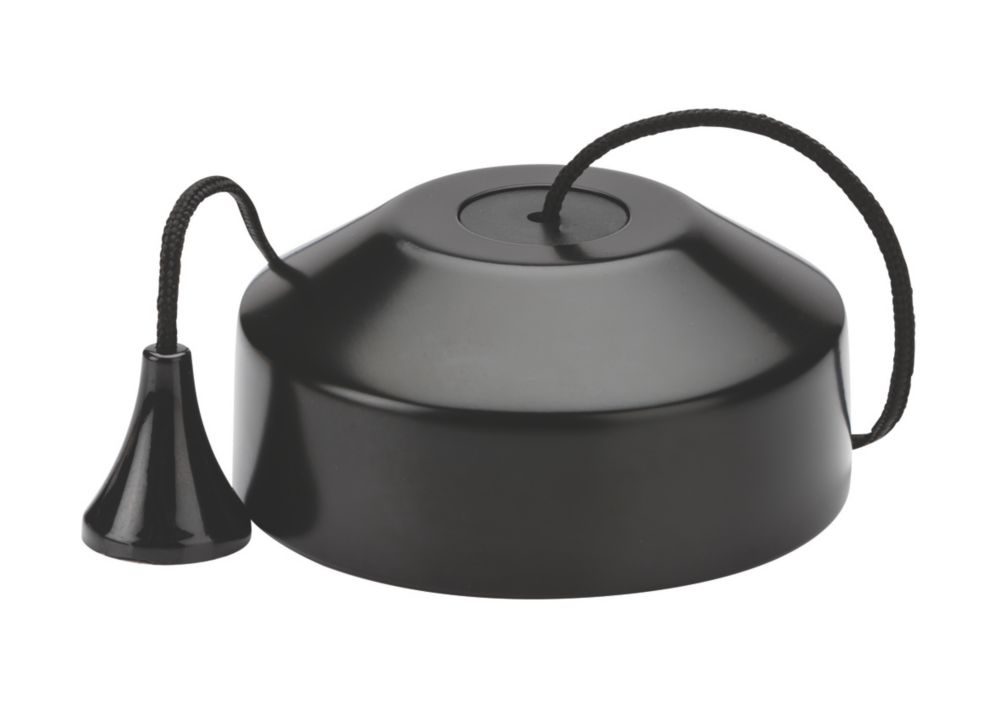 Knightsbridge 10AX 2-Way Pull Cord Switch Matt Black - Screwfix