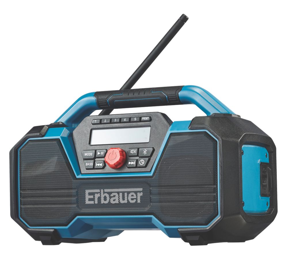 Erbauer ERD18-Li 230V or 18V DAB / FM Radio - Screwfix