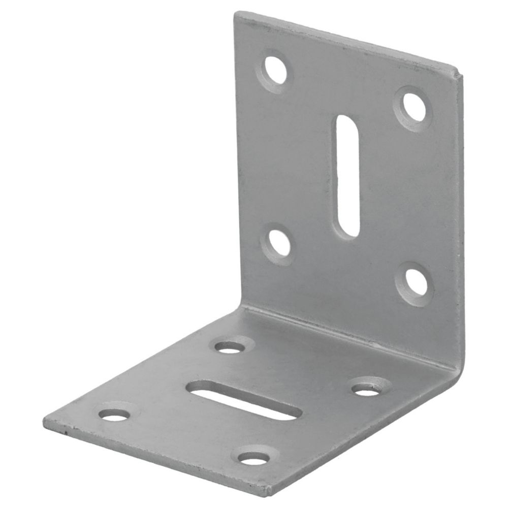 Magnodur Angle Brackets Silver 50mm x 50mm x 40mm 10 Pack - Screwfix