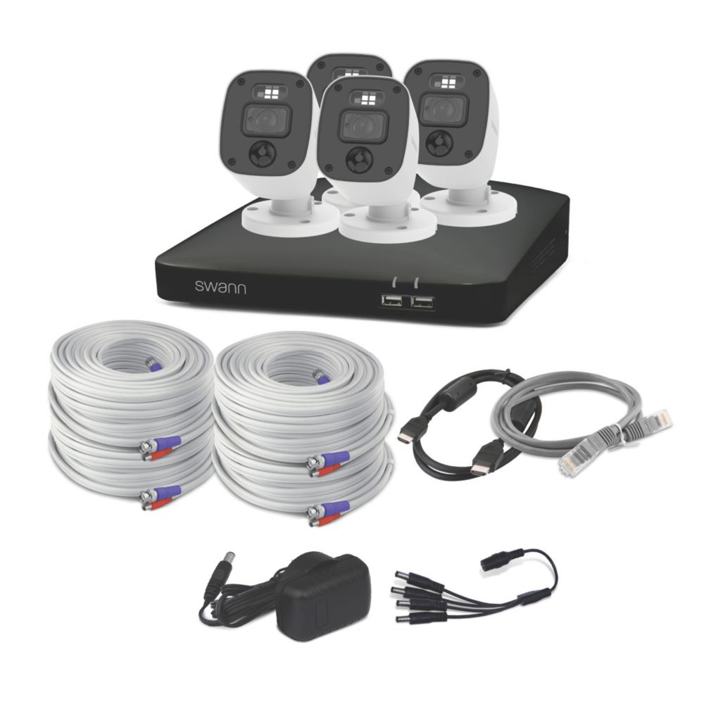 Swann SWDVK-8468042KMQB-EU 1TB 8-Channel 4K Wired DVR Security System ...